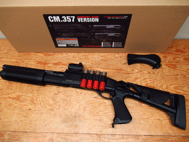 CYMA製 M870 CM.357C エアーコッキング ショットガン BK エアガン Aimpoint T1タイプドットサイト レプリカ 付属 ...
